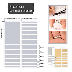 70 Pcs Ring Size Adjuster for Loose Rings with Ring Size Measuring Tool for Ring Adjuster, Plug-in Invisible Ring Spiral Silicone Tightener with Women and Men Any Rings Size