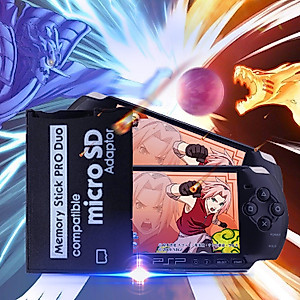 PSP Memory Stick Adapter, Funturbo Micro SD to Memory Stick PRO Duo MagicGate Card for Sony PlayStation Portable, Camera, Handycam