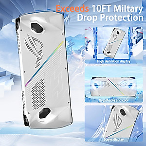 KSKSPE Case for ASUS ROG Ally Gaming Handheld, Silicone Protective Skin Sleeve, Anti-Slip & Scratch Cover for ROG Ally Gaming Handheld-Clear