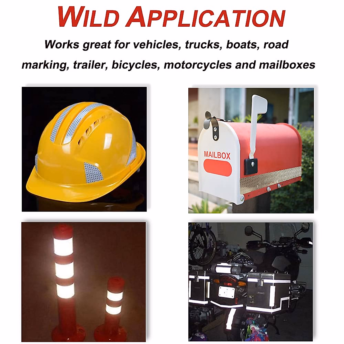 MOLTRES DOT-C2 Reflective Tape,White Silver 2Inch X30 Feet Waterproof Conspicuity Safety Tape,Trailer Self Adhesive Warning Caution Reflector Tapes for Car Trucks Trailer Vehicle Outdoor