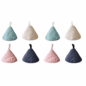 Cabilock 8 Pcs Plain Fabric Pot Cap Pot Handle Sleeve Triangle Pan Knob Cover Pot Handle Holder Cookware Handle Pot Knob Cover Cotton Pan Handle Pot Side Handle Cover Cloth Barbecue Collet