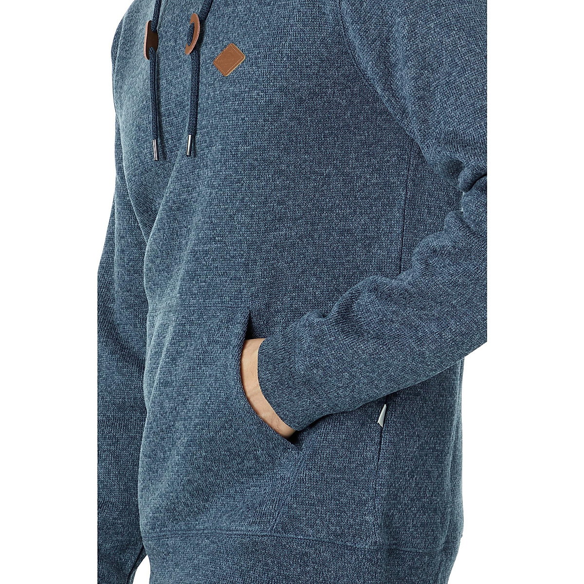 Quiksilver Men's Keller Hood Fleece Top, Navy Blazer Heather 233