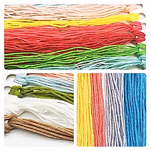 Maydear Full Range of Embroidery Starter Kits Stamped Cross Stitch Kits Beginners for DIY Embroidery 11CT 3 Strands - Beautiful Flowers 13×15.4(inch)