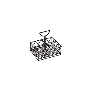 G.E.T. 4-931832 Black Metal Five Compartment Condiment Caddy Iron Powder Coated Table Caddies Collection