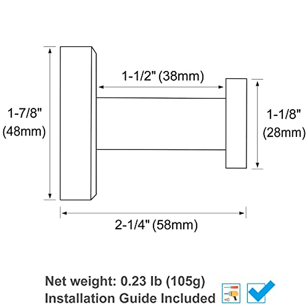 Angle Simple Towel Hook Brushed Gold 2 PCS, SUS304 Stainless Steel Hand Towel Holder, Bathroom Towel Hanger, Robe Hook for Wall