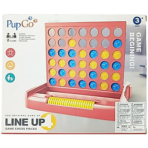 Pup Go 4 in a Row Game - 6 Spare Discs Included, Board Games Toys for Boys, Classic Four in a Row and Family Fun Games for Ages 3 4 5 6 7 8 12 Year Old Kids Children Adults (Green)