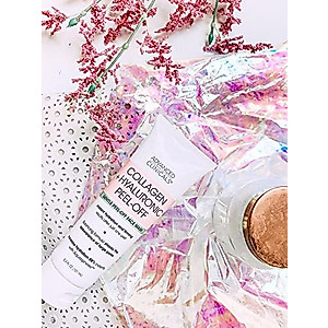 Advanced Clinicals Collagen + Hyaluronic Acid Anti-Aging Peel-Off Face Mask Hydrating, Tightening, & Firming Vegan Peel Off Face Masks Smooth Wrinkles & Pores, & Even Skin Tone (3.4 Fl Oz)