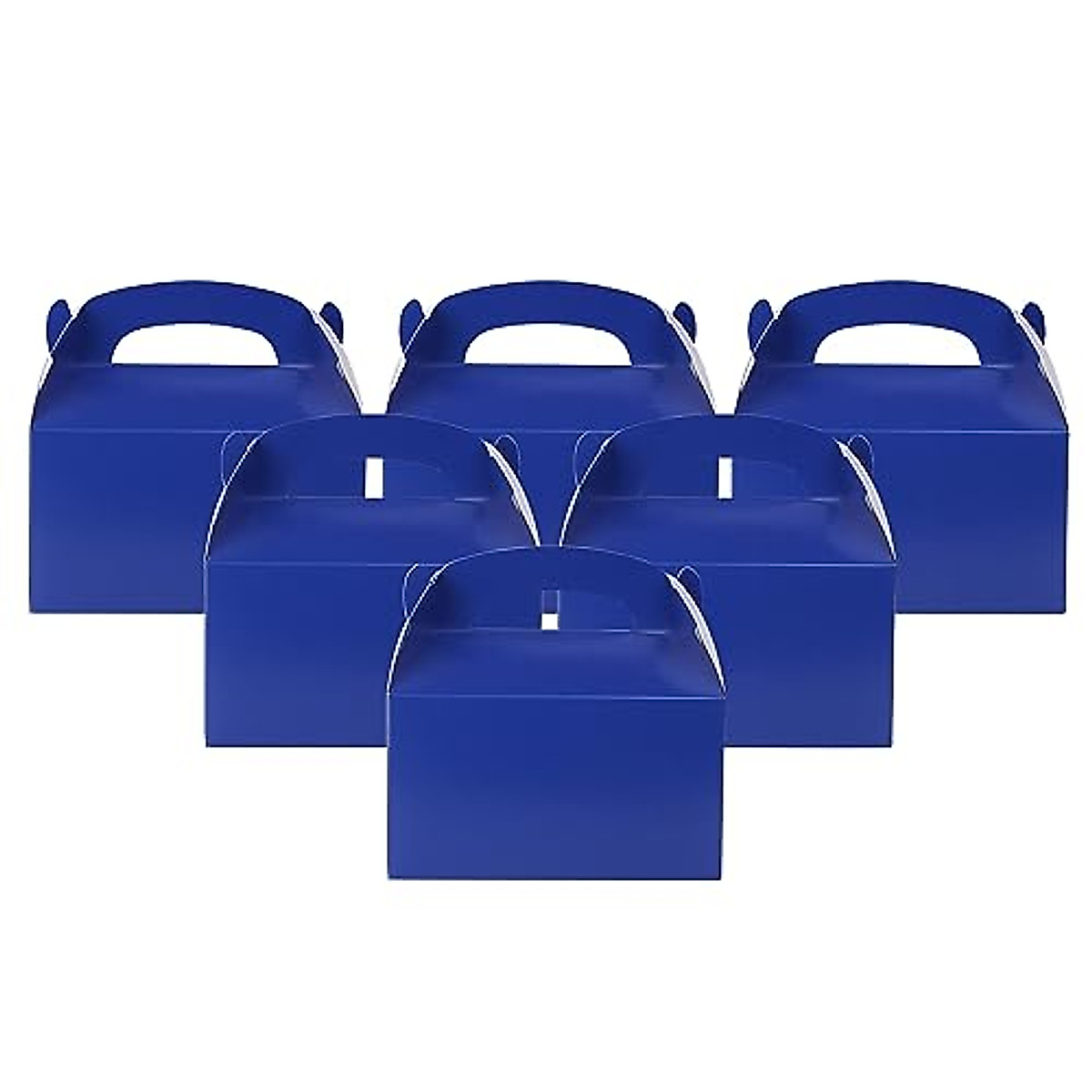 36 Pack Treat Boxes Gable Boxes Party Favor Boxes Paper Gift Boxes for Baby Shower, Birthday, Wedding Party 6.18 x 3.58 x 3.38 Inches (Navy Blue)