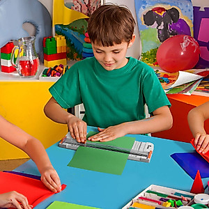 Firbon White A4 Paper Cutter Bundle with 5Pcs Replacement Blades, 12 Inch Paper Trimmer with Side Ruler for Scrapbooking, Craft, Coupon, Label, Cardstock