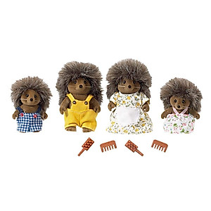 Calico Critters Pickleweeds Hedgehog Family - Set of 4 Collectible Doll Figures for Children Ages 3+
