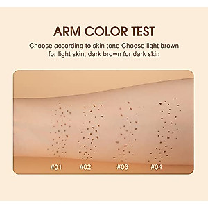 AKARY Freckle Pen Professional Lifelike Face Concealer Point Out Natural Waterproof Longlasting Soft Artificial Fine Makeup Freckle Pen Life Face Decoration (#01 Light Brown)