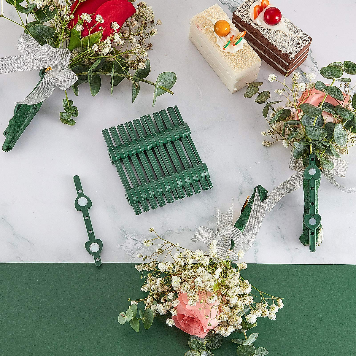 Floral Boutonniere Magnets Corsage Brooches Magnet for Handmade Wedding Bride Boutonnieres Corsage Flower Pins Business Buttonhole Flowers Making Accessories (15)