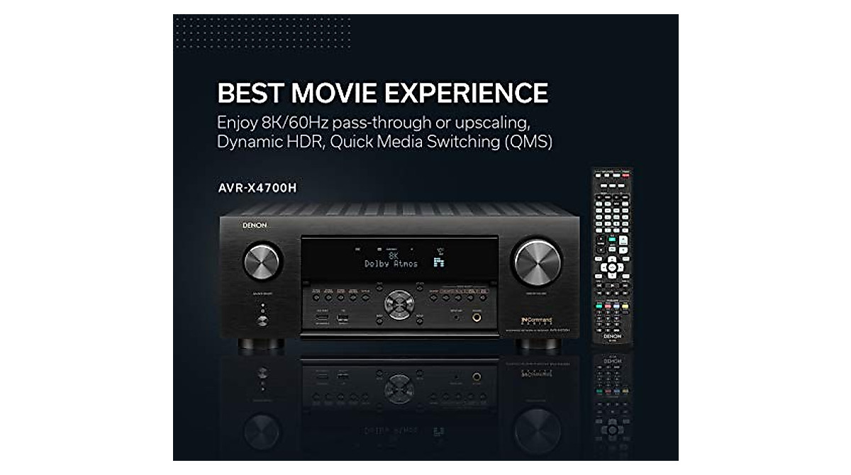 Denon AVR-X4700H 8K Ultra HD AV Receiver | 3D Audio & Gaming Power