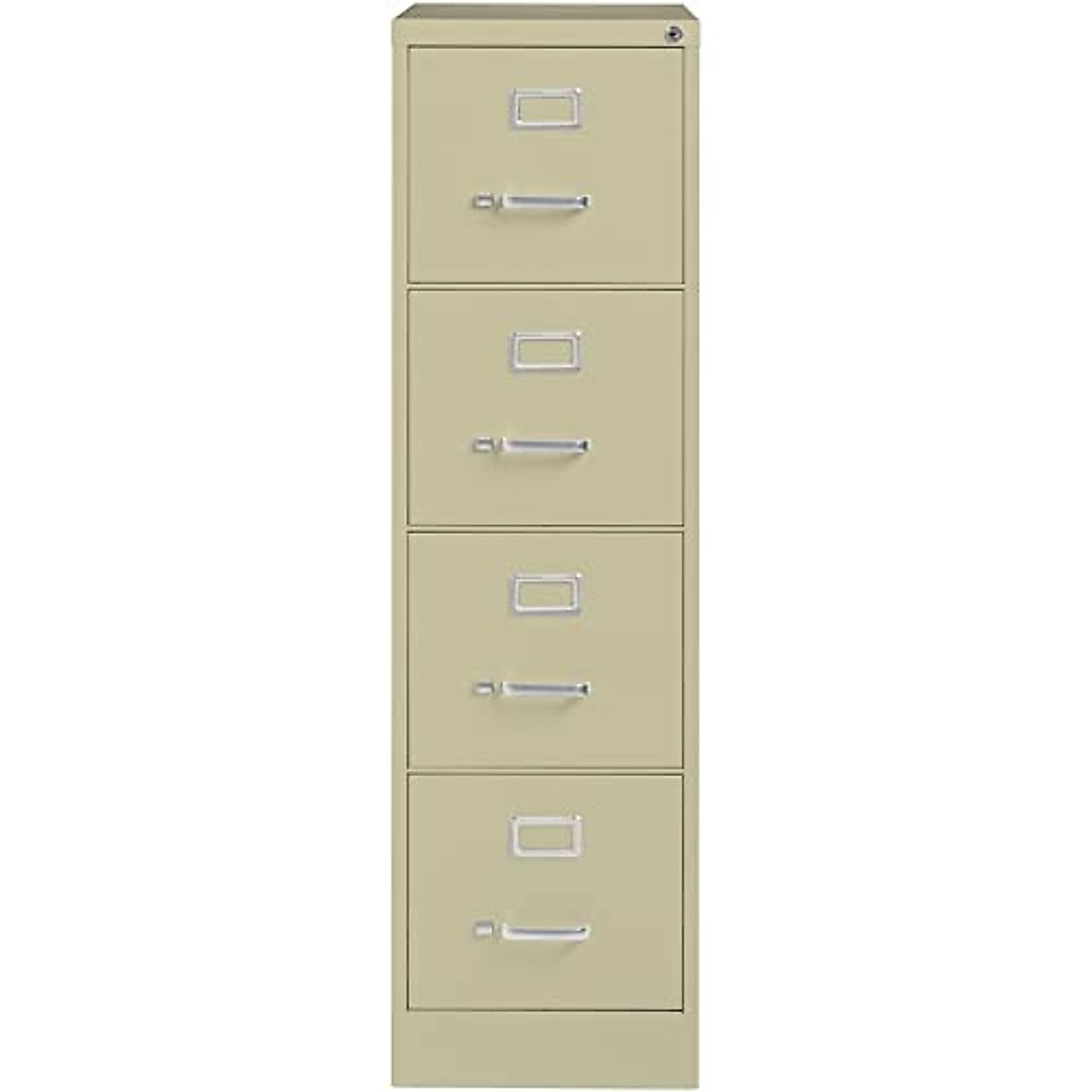 Pemberly Row 25" Deep 4 Drawer Letter File Cabinet in Putty, Fully Assembled