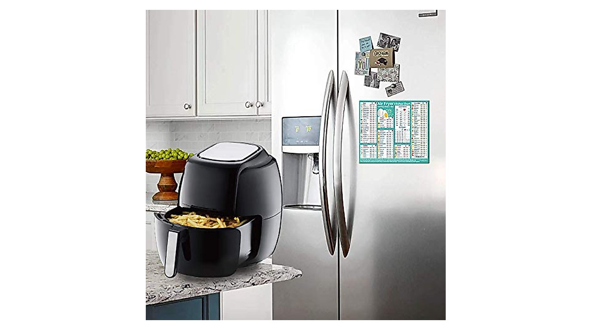 Air Fryer Accessories Cooking Times Cheat Sheet Kitchen Conversion Chart Fridge Magnet Guide Big ...