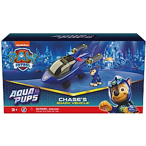Paw Patrol Aqua Pups, Chase Transforming Shark Vehicle with Collectible Action Figure, Kids Toys for Ages 3 and up