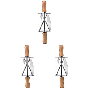 Hemoton Cookie Roller 3pcs Bakery Tools Baking Tools Croissant Cutter Homemade Croissants Non-chemical Baking Tool Easy to Clean Baking Tool Roller Dough Bread Pastry Cutting Machine