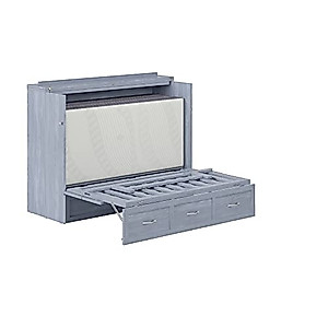 AFI,Northfield Murphy Bed Chest, Full, Driftwood