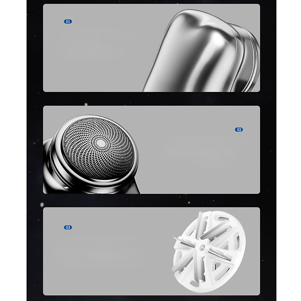 2023 New Electric Razor for Men,Mini-Shave Portable Electric Shaver, USB Rechargeable Shaver, Easy One-Button Use Suitable for Home, Car, Travel (Black)