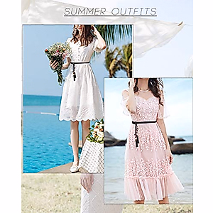 Exotic Women Waist Belt/Rope/Chain with Tassel and Beads in 8 Colors (black tan white)