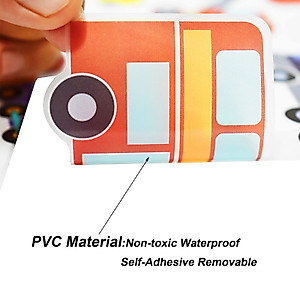 Maydahui Cartoon Cars Wall Stickers Truck Vehicles Wall Decals (35 * 40 Inch) Peel & Stick Removable Construction Transports Decal Decor for Kids Boys Bedroom Nursery Classroom