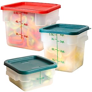 CUSINIUM 2qt + 4qt + 6qt Square Translucent Container Set