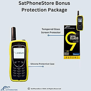SatPhoneStore Iridium 9575 Extreme Satellite Phone Hiker Package with Solar Charger, Protective Case and Prepaid 200 Minute SIM Card Ready for Easy Online Activation