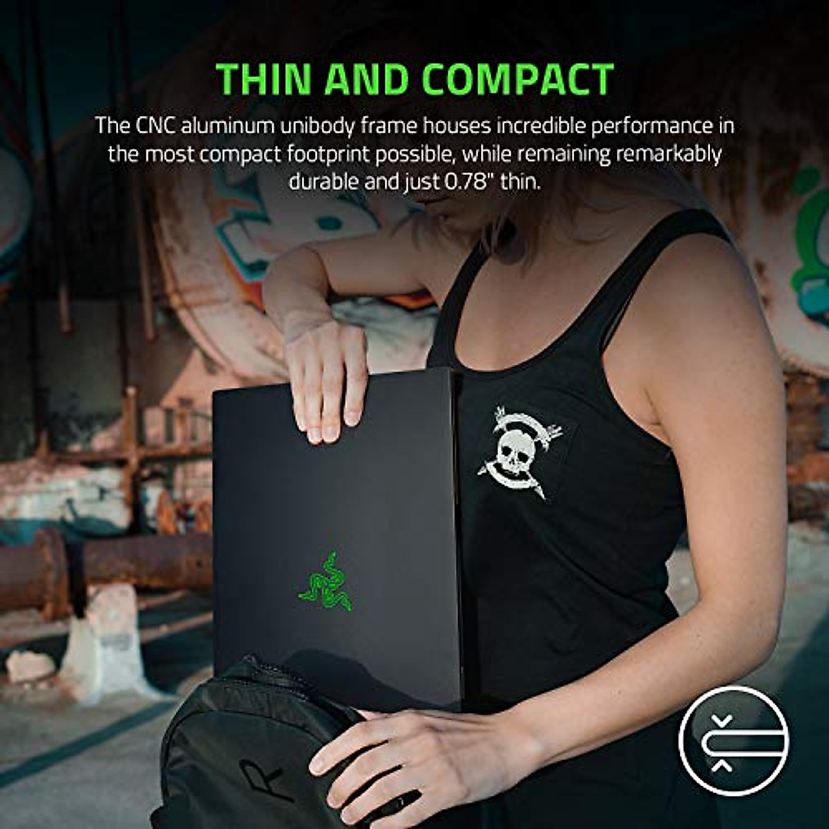 Razer Blade 15 Base Gaming Laptop 2021: Intel Core i7-10750H 6 Core, NVIDIA GeForce RTX 3070, 15.6" FHD 1080p 144Hz, 16GB, 512GB SSD - CNC Aluminum - Chroma RGB Lighting - Thunderbolt 3