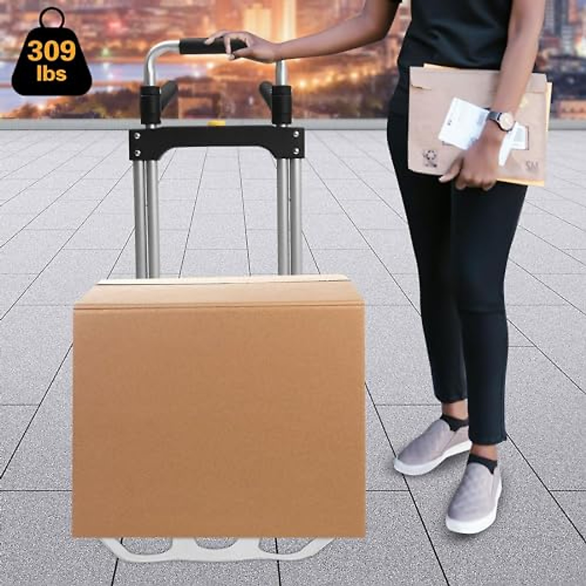 Generic Aluminum Heavy Duty Hand Cart Trolley Grocery Shopping Trailer Folding Hand Truck for Easy Transportation