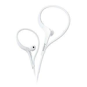Sony MDRAS400EX Sports Headphones with Adjustable Ear Loop (White)