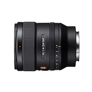 Sony E-Mount FE 24mm F1.4 GM Full Frame Wide-Angle Prime Lens (SEL24F14GM), Black (Renewed)
