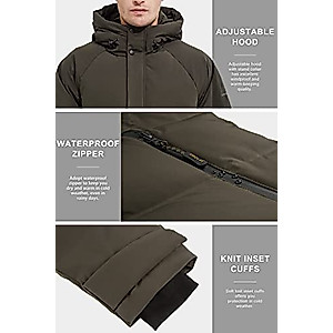Orolay Men's Down Jacket with Adjustable Hood Black XX-Large
