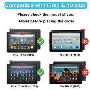 LUSTAM Pop it Case for All New Amazon Fire HD 10 and Fire HD 10 Plus Tablet (11 Generation, 2021 Release), Fidget Poppers Pop its Poppet Slim Kickstand Silicone Handle Kids Friendly Protective Cover