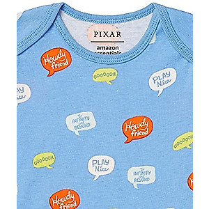 Amazon Essentials Disney | Marvel | Star Wars Baby Boys' Short-Sleeve Bodysuits, Pack of 6, Toy Story Play Nice, 12 Months