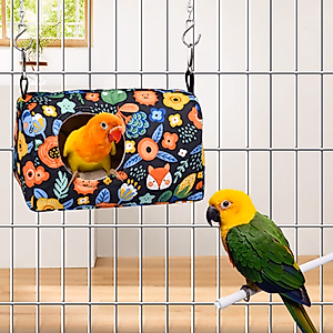 ShuRung Bird Warm Bed Parrot Sleeping Nest Bed House Bird Snuggle Hanging Hut Bird Parrot Hammock Bird Sleeping Hideaway Cave for Cockatiels Parakeet Budgies Parrot Budgies Lovebird S