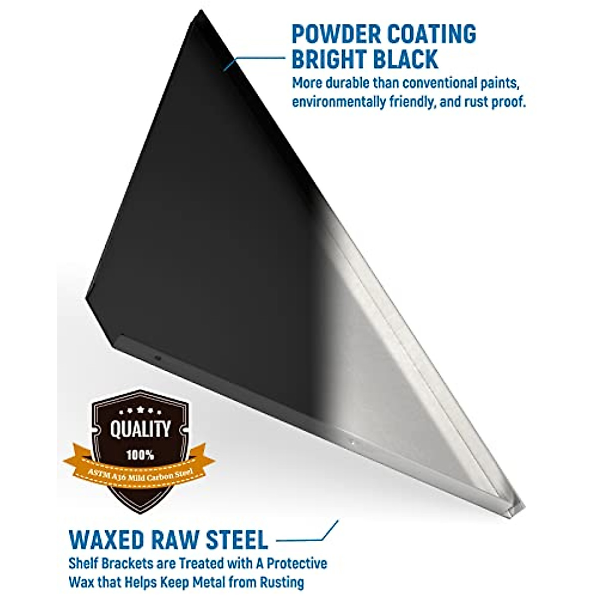 LEOPO 3 Pack Corner Mounting Shelf, Heavy Duty Corner Floating Shelves, Easy to Install Metal Corner Shelves, Black