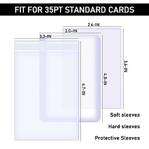 HOMTHY Toploaders Cards Sleeves Bundle for Trading Cards, 100 Toploaders and 200 Soft Penny Card Sleeves Fit for Standard Cards, Sports Cards, MTG