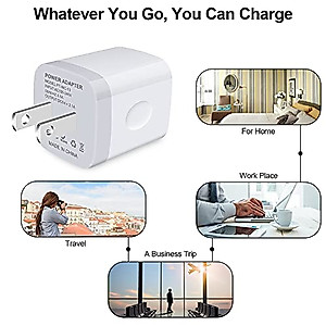 2.1A Dual Port USB Wall Fast Charger Block for iPhone 14 13 12 11 Pro Max,2Pack Android Phone USB Cube Power Adapter Charger Plug for Samsung Galaxy S23 S22 Ultra S21 A54 A34 A53 A14 5G,Pixel 7 Pro 6a