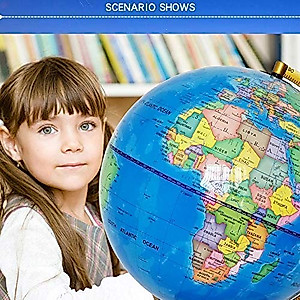 World Globe Great for Kids And Adults, 10 Inch Desk Classroom Decorative Globe with Stand, Learning Education Teaching Demo Home Office Desk Decoration