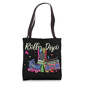 Retro Roller Skating Roller Disco Roller Skates Skating Tote Bag