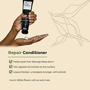 Lazartigue Repair Conditioner, Enriched with Vegetal Keratin, Helps Repair Damage Deep Down Right to Ends, Smoothes the Surface of Hair Leaves it Untangled, Stronger, Soft and Silky 5.1 Fl Oz