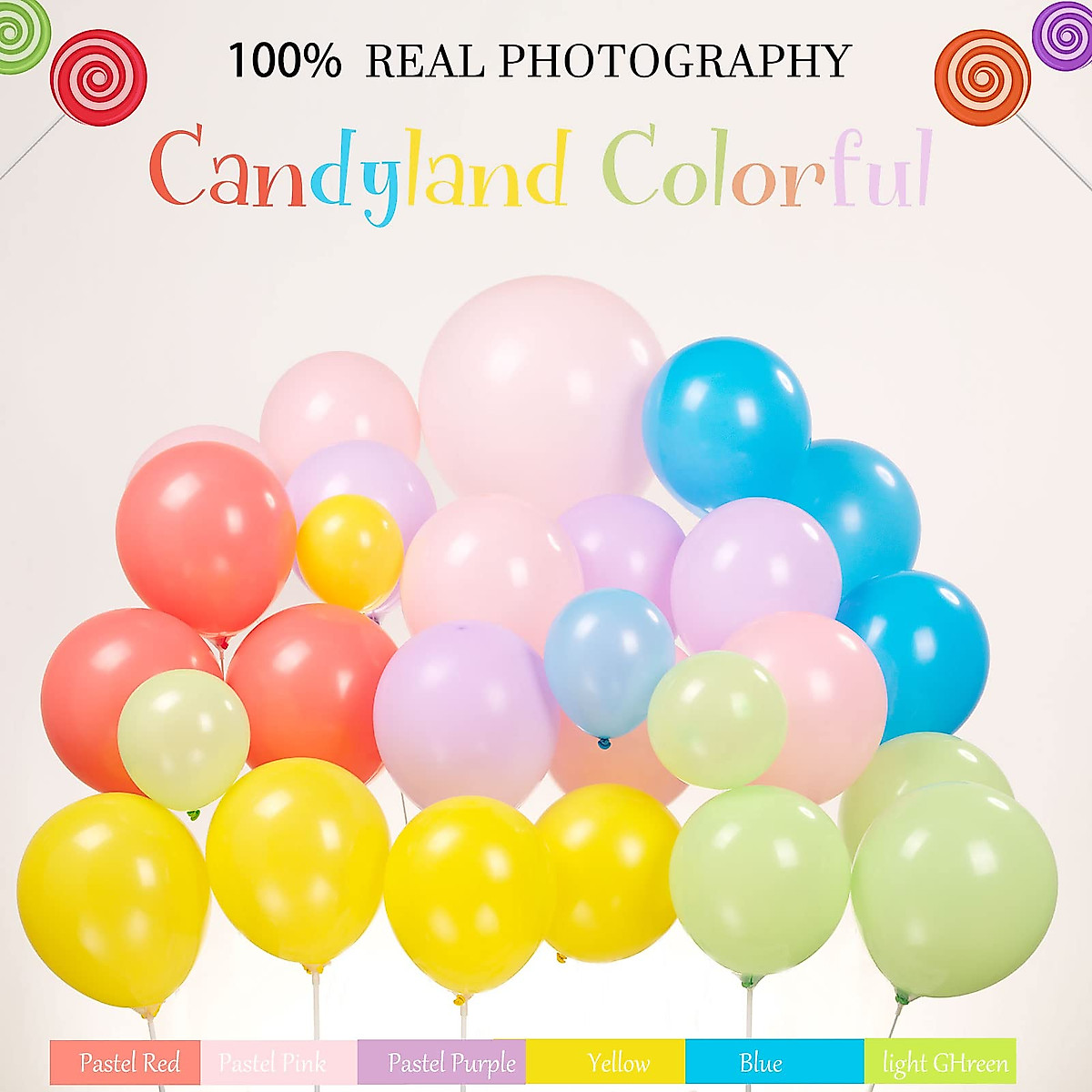 Pastel Candyland Balloon Garland Kit 160pcs Pink Purple yellow Candy ice cream balloon arch for two Sweet one Summer Sprinkle birthday party decorations