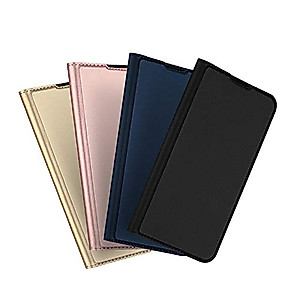 Leather Case for Samsung Galaxy S21 6.2 Inch 2021, Contracted PU Slim Shockproof Protective Cover Flip Folio Magnetic Bumper (Black)