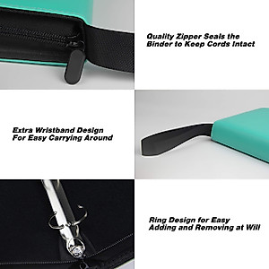 400 Pockets TONESPAC Card Binder Carrying Holder Compatible with Trading Cards Binder, Coupon Organizer Baseball Card Sleeves, Sports Cards (Teal)