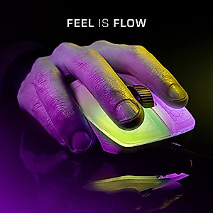 ROCCAT Kone Pro PC Gaming Mouse, Lightweight Ergonomic Design, Titan Switch Optical, AIMO RGB Lighting, Superlight Wired Computer Mouse, Titan Scroll Wheel, Bionic Shell, 19K DPI, White