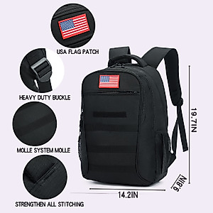 outdoor plus Camo Backpack for Boys,Military Teen Backpack with USB Port, Army Bookbag for School Tactical