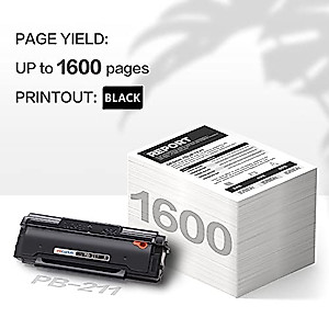 2 Pack Replacement for PANTUM PB-211 Black Toner Cartridge Compatible with Pantum P2200, P2500W, P2502W, M6500NW, M6550NW, M6552NW, M6600NW, M6602NW Series, Yeilds up to 1600 Pages