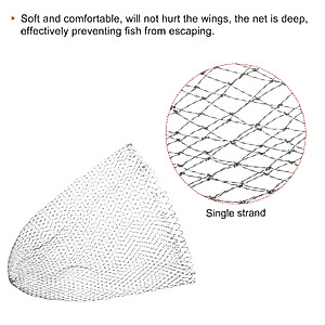 PATIKIL Fishing Net Replacement, Dia.19.7" PE Landing Net Replacement Mesh for Freshwater Saltwater Fishing, Gray