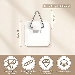 40 Pieces Invisible Adhesive Plate Hanger Vertical Plate Holders for The Wall Hooks Decorative Plates Wall Holders for Display 1.25 Inch