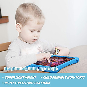 ProCase Kids Case for iPad Air 10.9" 5th Gen 2022/4th Gen 2020/iPad Pro 11 2020/2018, Shockproof Rotate Handle Fold Stand Lightweight Kids Friendly Case –Blue